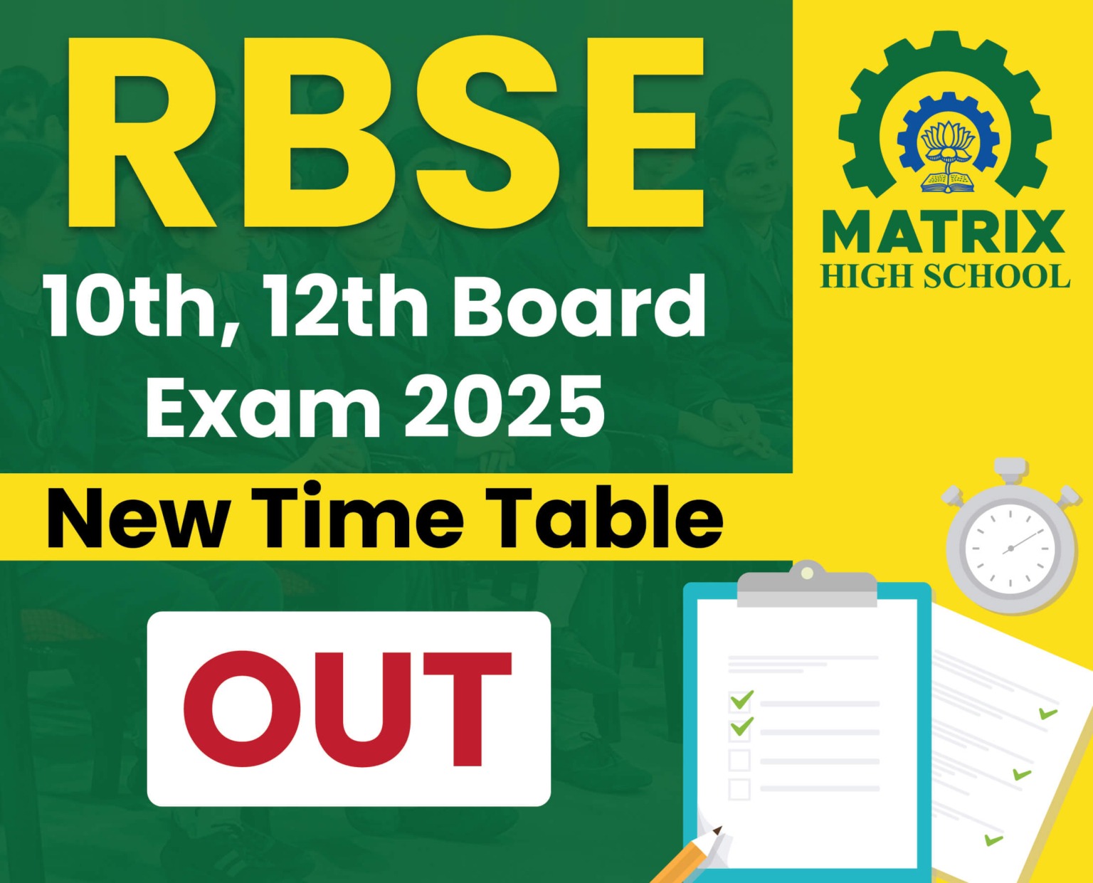 RBSE 10th, 12th Time Table 2025 Revised – Download Updated Exam ...